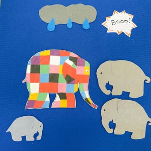 Elmer/the Story of a Patchwork Elephant/felt Story Set/teaching ...