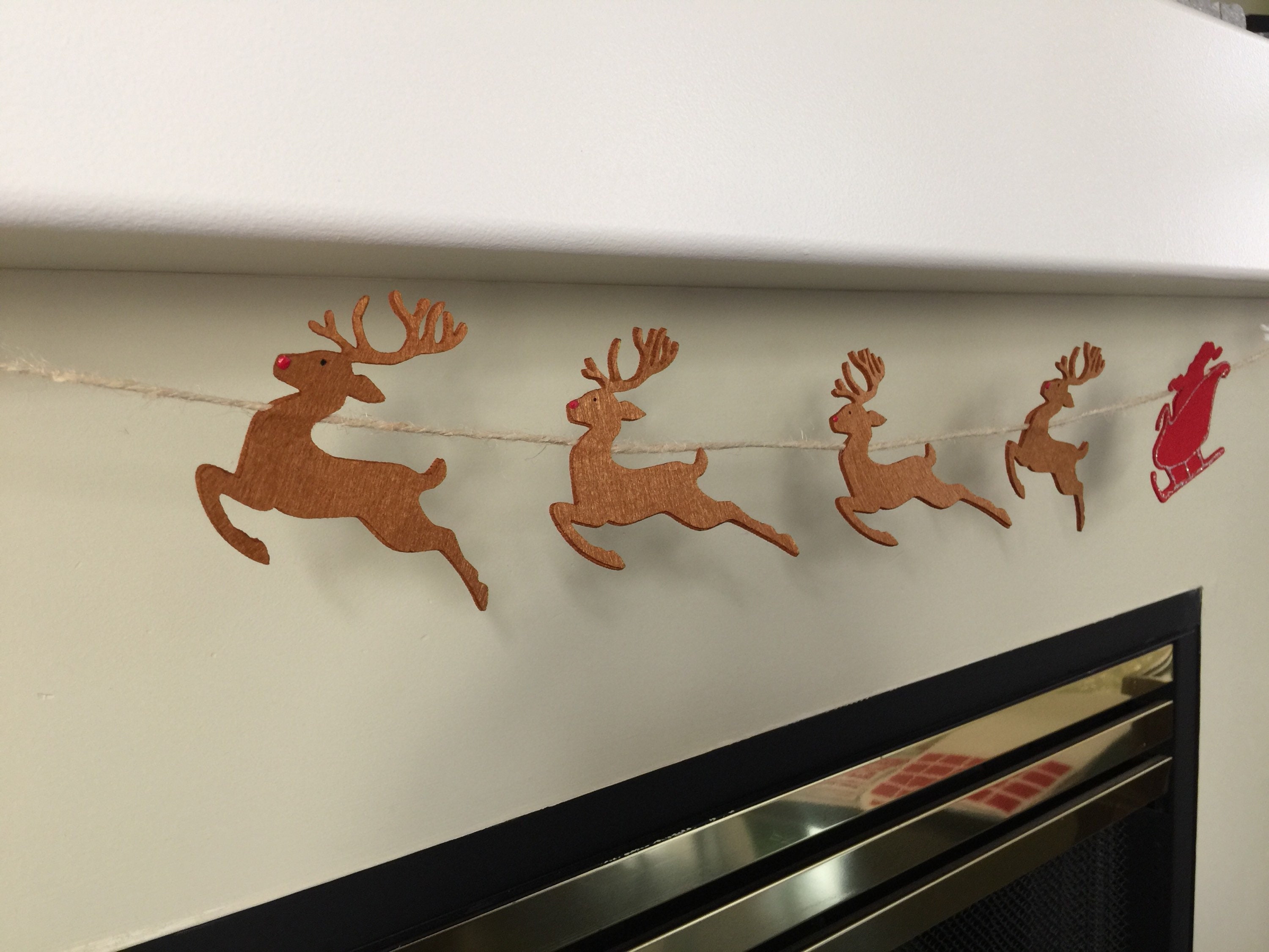 Santa Sleigh Reindeer/holiday Party Banner/snowflake Wall | Etsy Santa Sleigh Reindeer/holiday Party Banner/snowflake Wall | Etsy