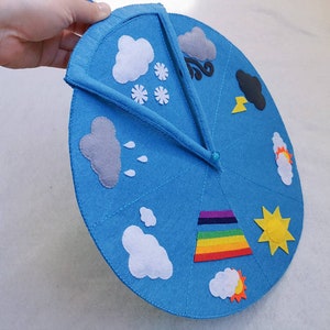 Weather Calendar/montessori Weather Wheel Game/weather Chart Felt Board ...