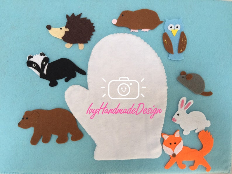 The Mitten Flannel Felt Story/preschool Flannel Board/nursery - Etsy Canada