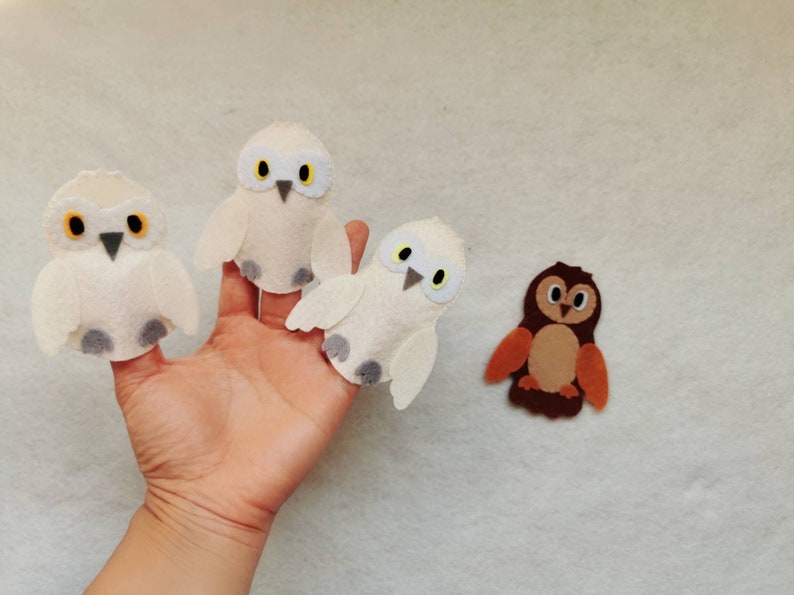 Owl Babies Felt Story/baby Owls Finger Puppets/flannel - Etsy