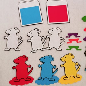 Mouse Paint Felt Board Story Set/flannel Board/preschool/creative Play ...