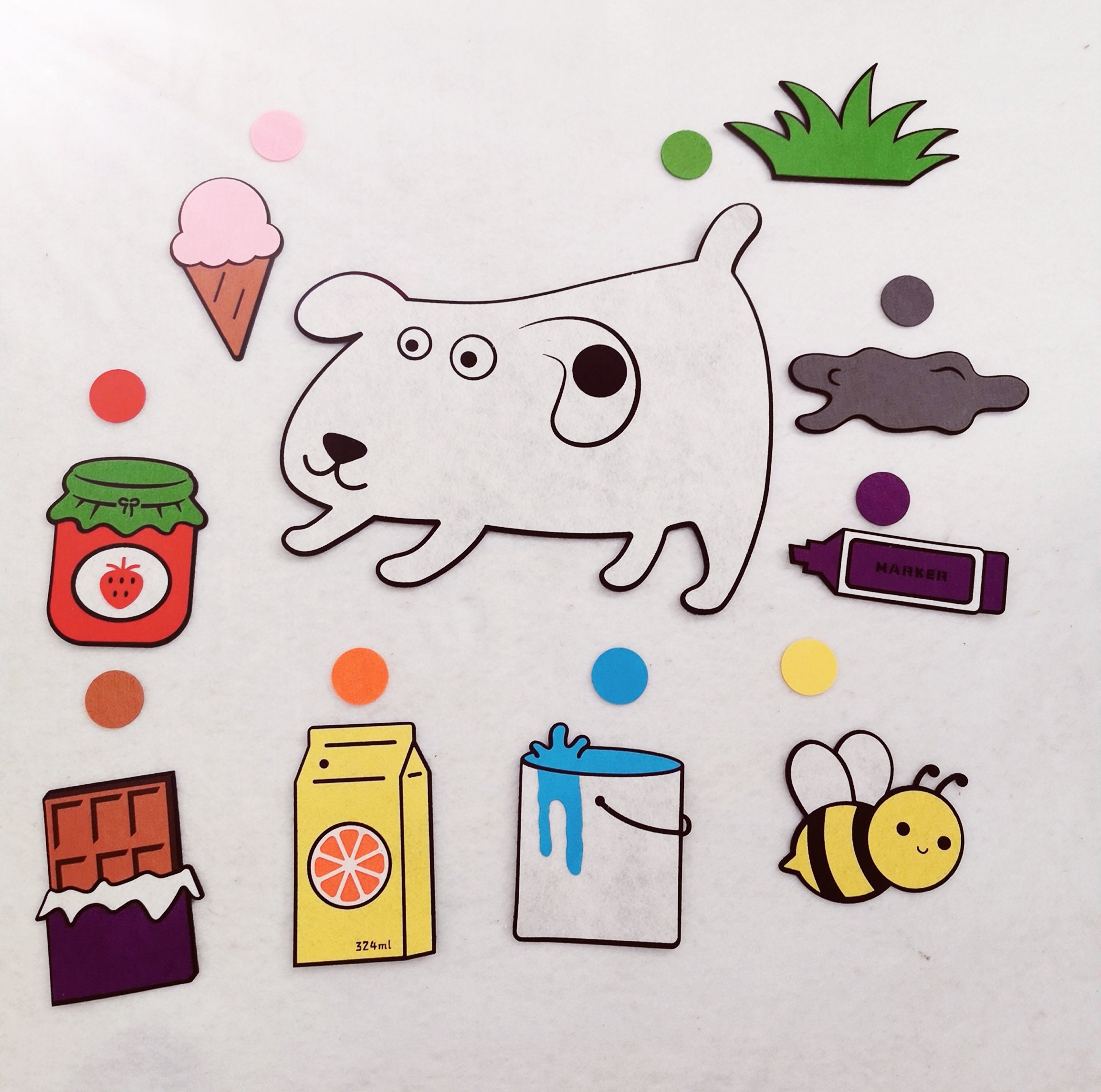 Dog's Colorful Day Felt Story Set/teaching Resource/ - Etsy Canada