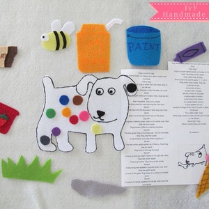 Dog's Colorful Day Felt Story Set/teaching Resource/ Flannel Board ...