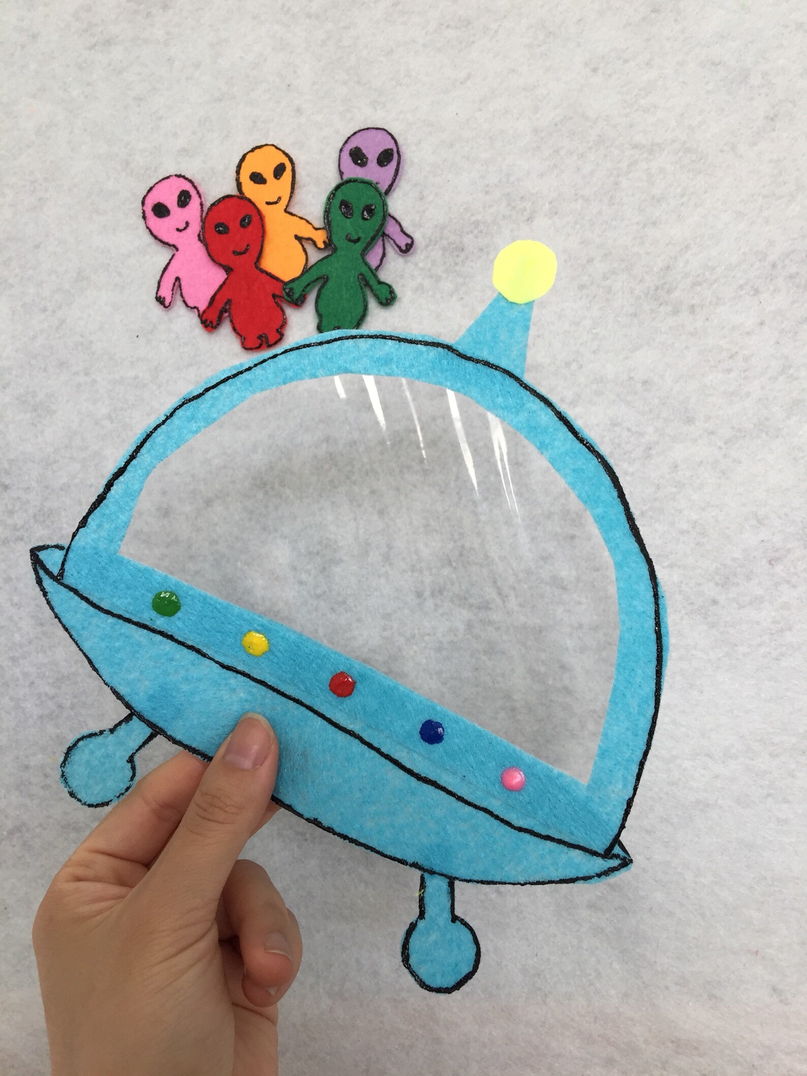 Five Little Men in a Flying Saucer Felt Board/song/circle | Etsy