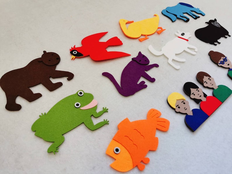 Brown Bear Brown Bear What Do You See Flannel Felt Story/laser | Etsy