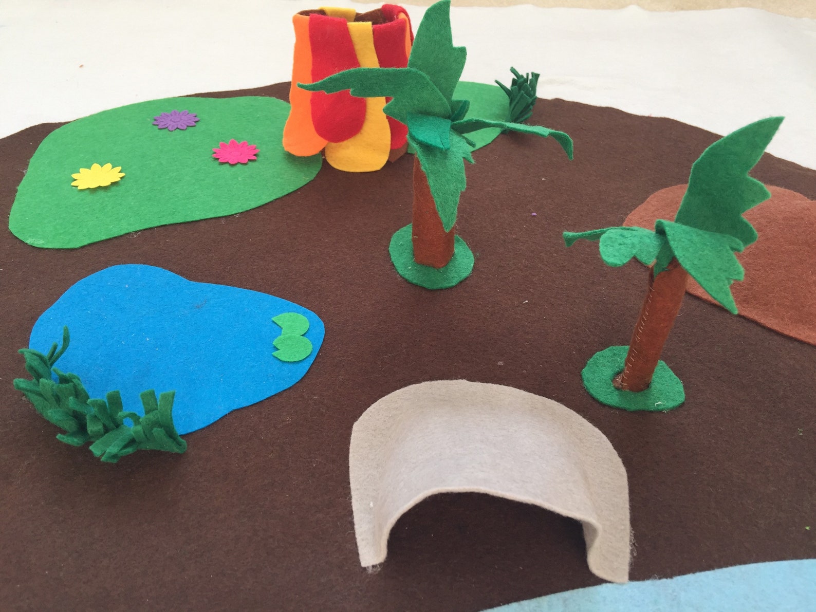 3D Felt Safari Large Play Mat/a Roll-up Safari Animal Themed - Etsy