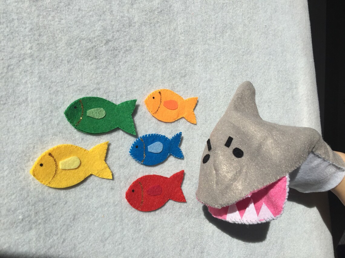 5 Little Fish swimming in the Sea Felt Board Activity felt | Etsy