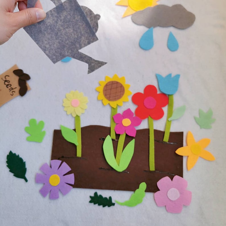 Grow a Plant Flannel Board/flowers Felt Story/out in Garden/spring ...