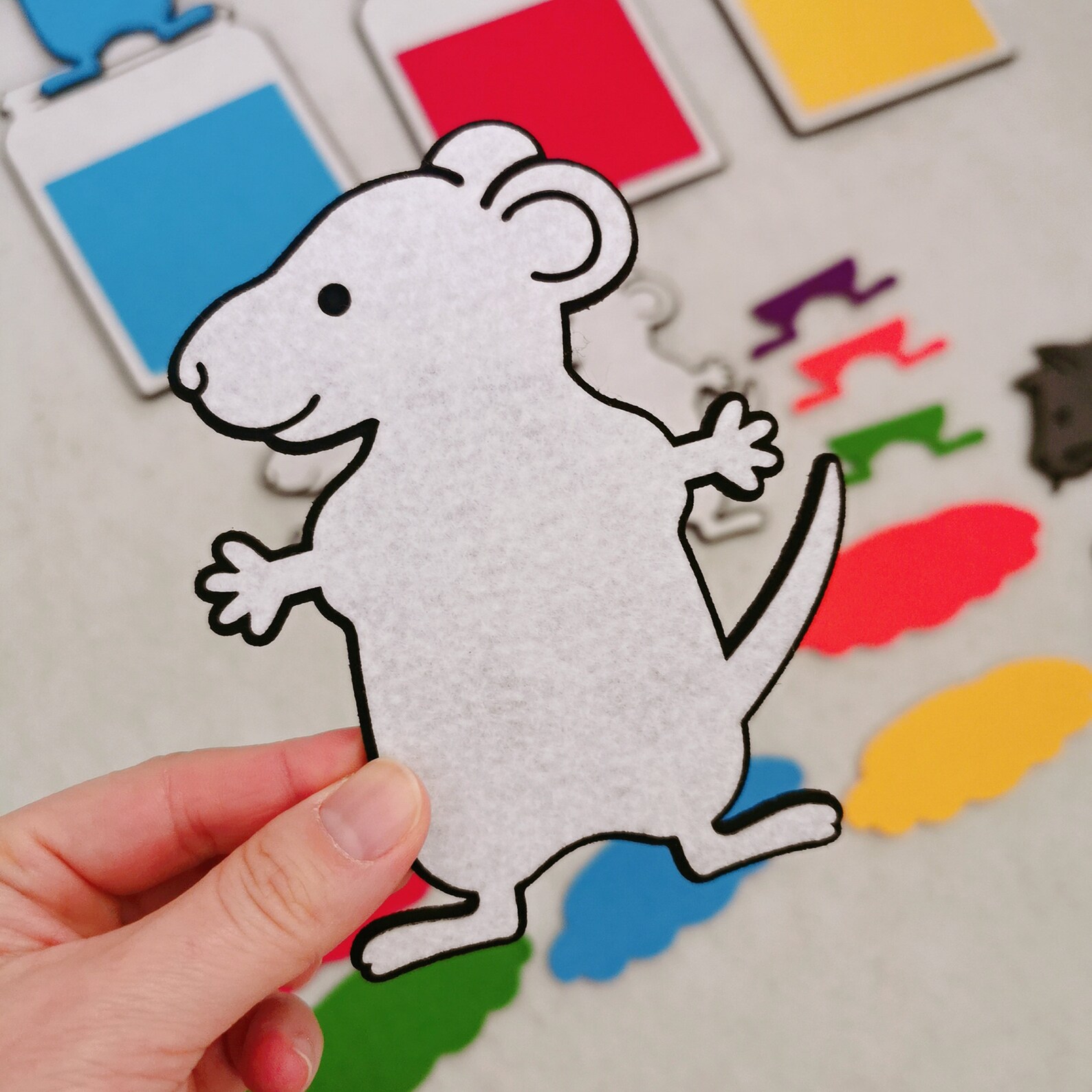 Mouse Paint Felt Board Story Set/flannel Board/preschool/creative Play ...