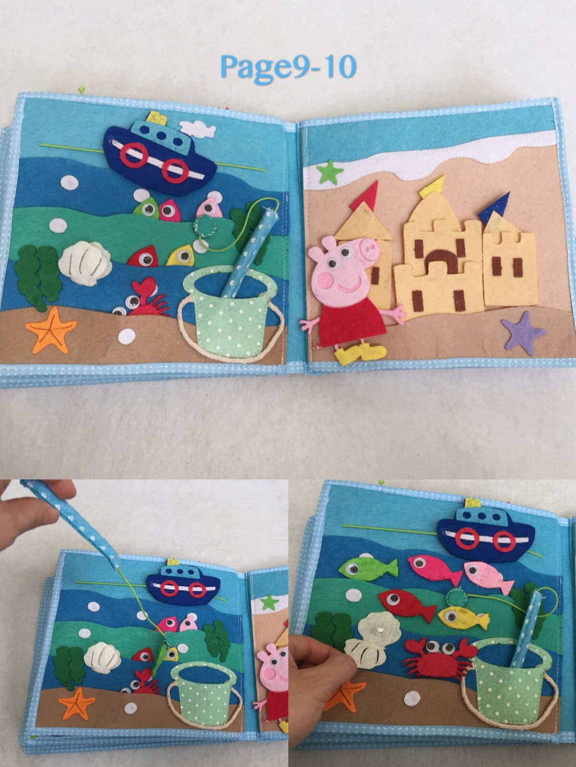Peppa Pig Felt Busy Book/fabric Soft Quiet Book/educational - Etsy