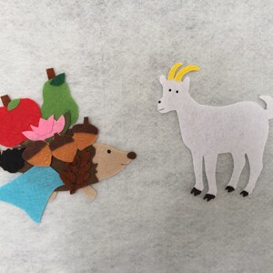 Apple Trouble Felt Story/hedgehog Flannel Board/animal/circle | Etsy