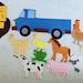 Little Blue Truck Farm Animals Felt Story Activity/construction Truck ...