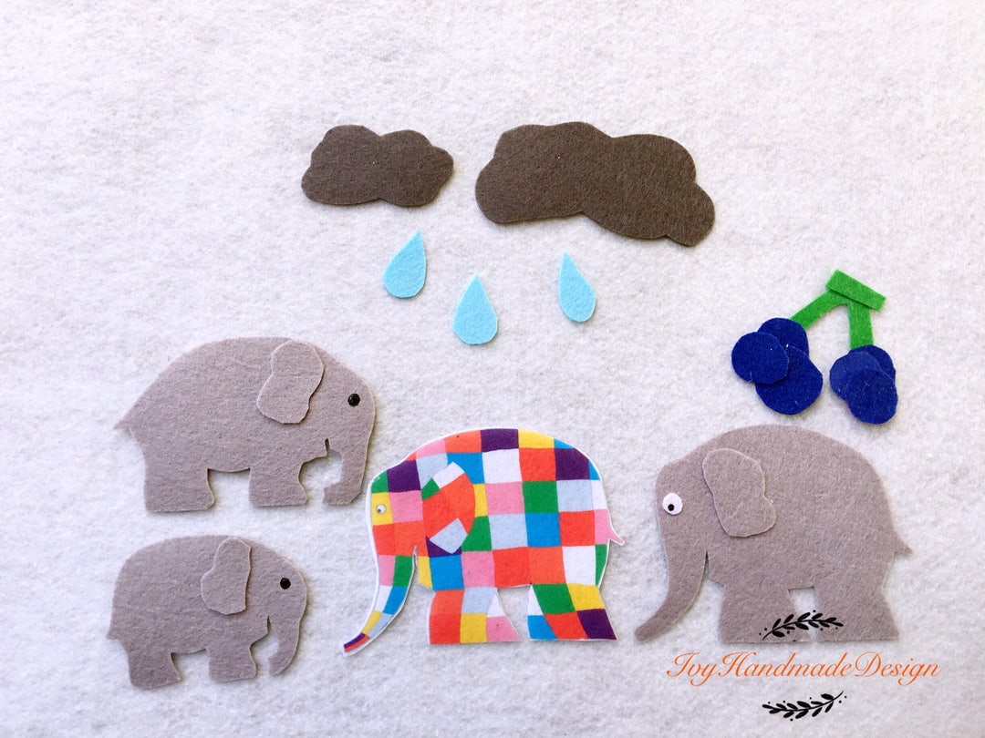 Elmer/the Story of a Patchwork Elephant/felt Story Set/teaching ...