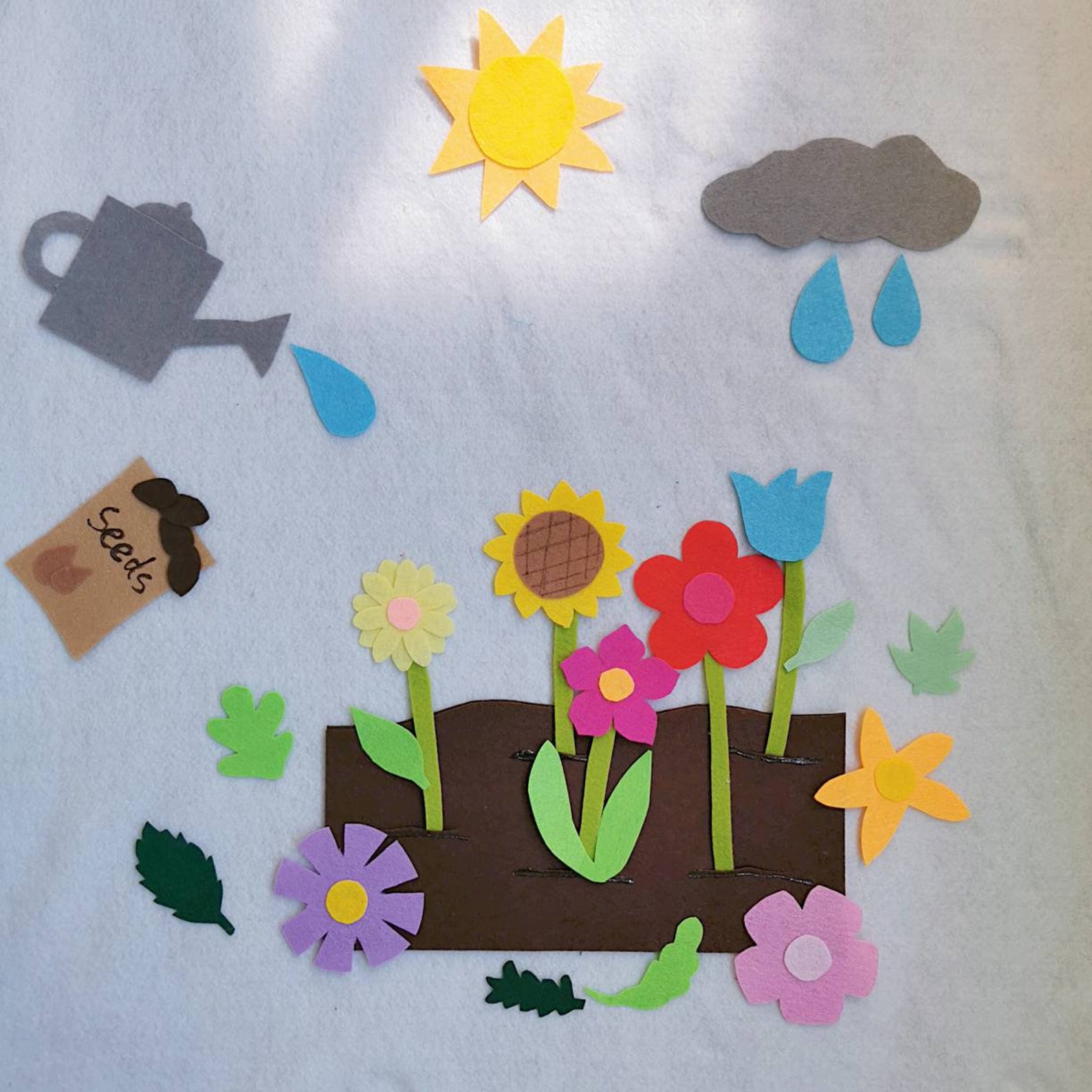 Grow a Plant Flannel Board/flowers Felt Story/out in - Etsy