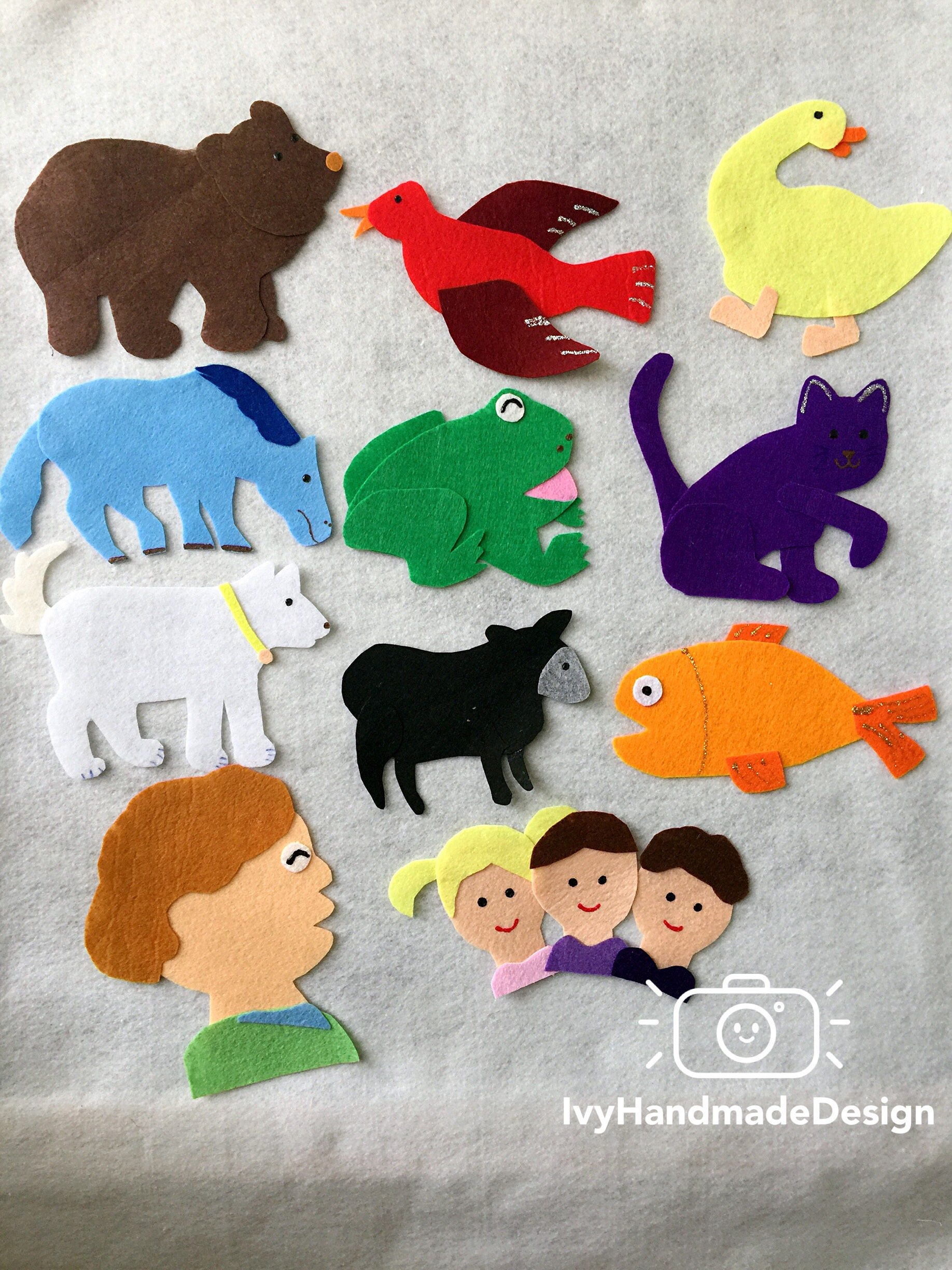 Brown Bear Brown Bear What Do You See Flannel Felt | Etsy