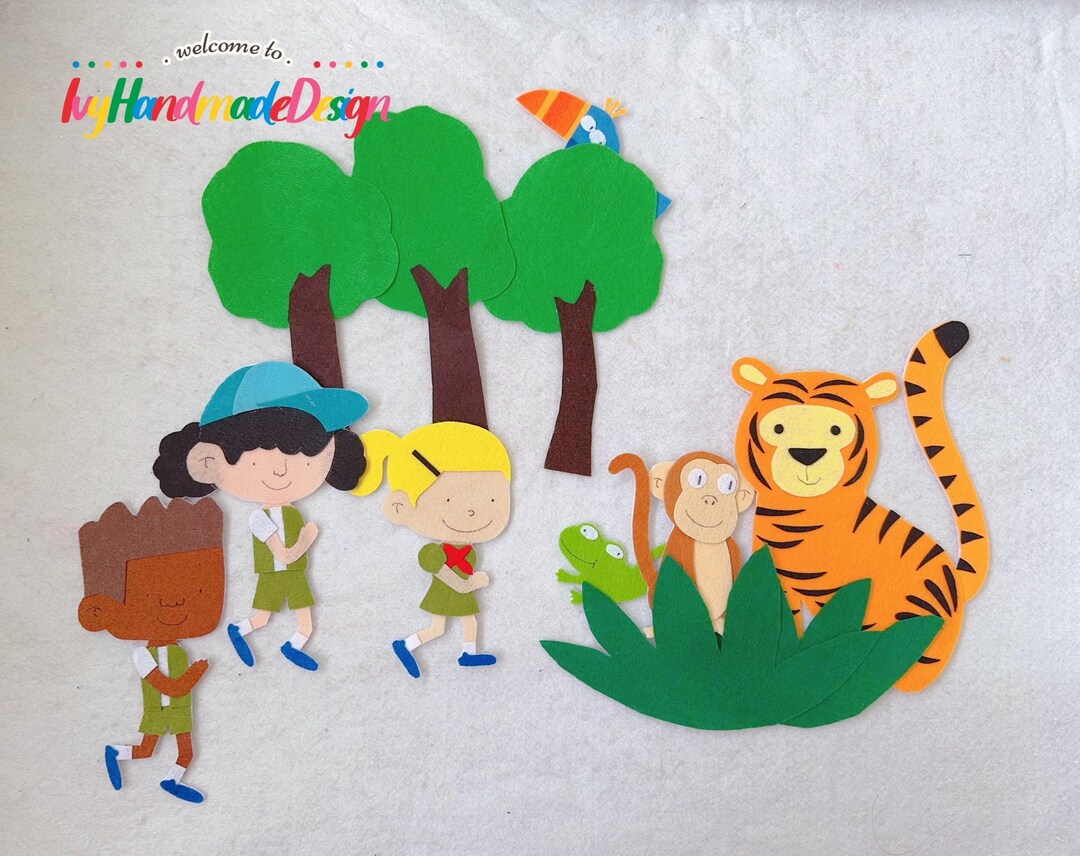 Walking in the Jungle Singalong Felt Story/flannel Board/circle Time ...