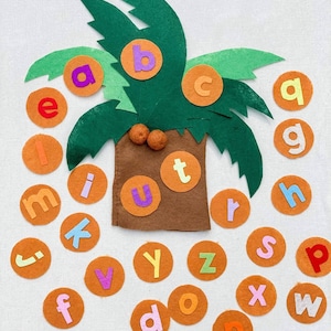 Chicka Chicka Boom Boom Felt / Flannel Board Story/alphabet Letters ...