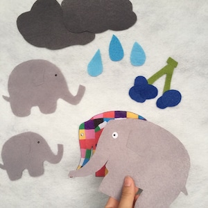 Elmer/the Story of a Patchwork Elephant/felt Story Set/teaching ...