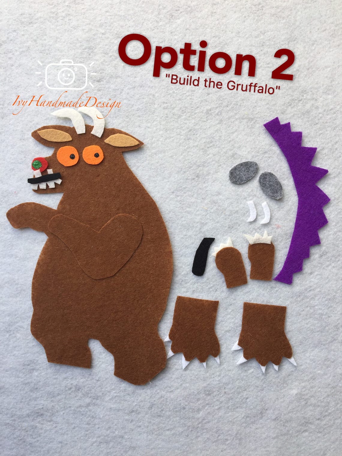 The Gruffalo Hand Puppet/flannel Board/felt - Etsy Canada