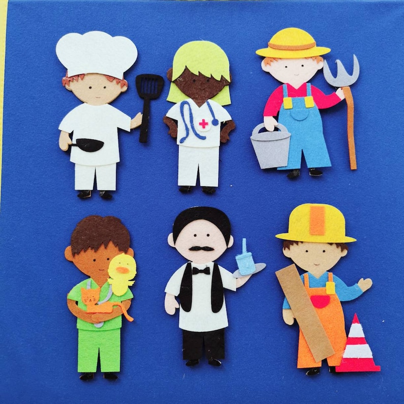Community Helpers Felt Board/policeman/fireman/chef/nurse - Etsy