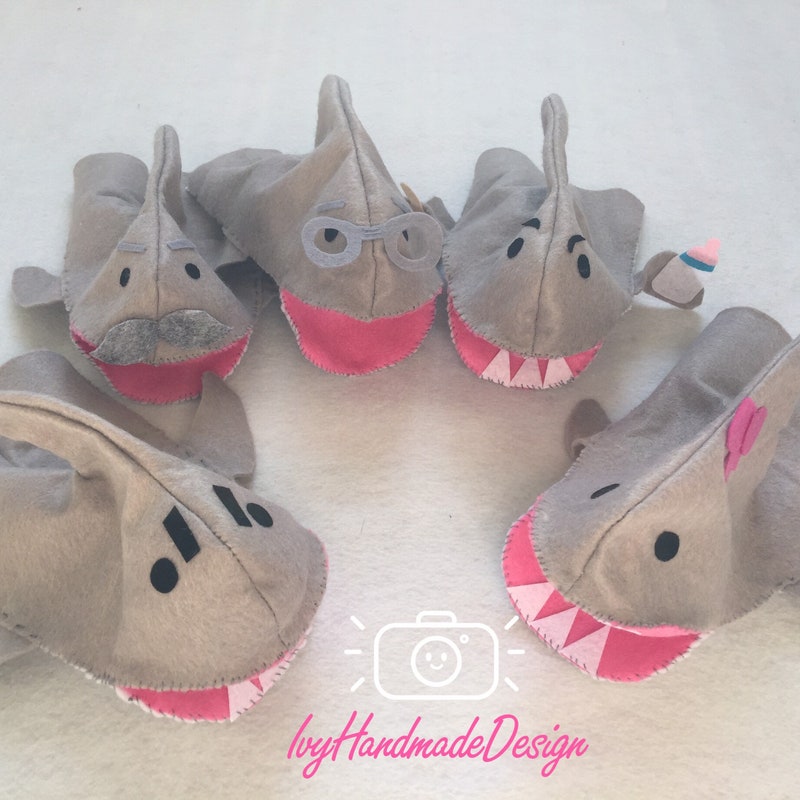 Shark Finger Puppet - Etsy