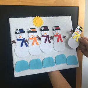 Five Little Snowmen Felt Story/circle Time/flannel Board/preschool ...