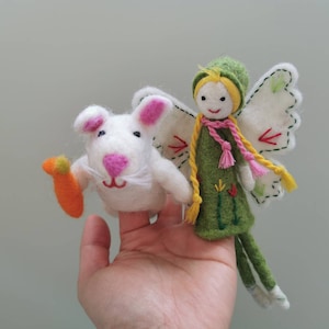 Little Bunny Foo Foo Finger Puppet Set/felt Story/nursery Rhyme/pretend ...