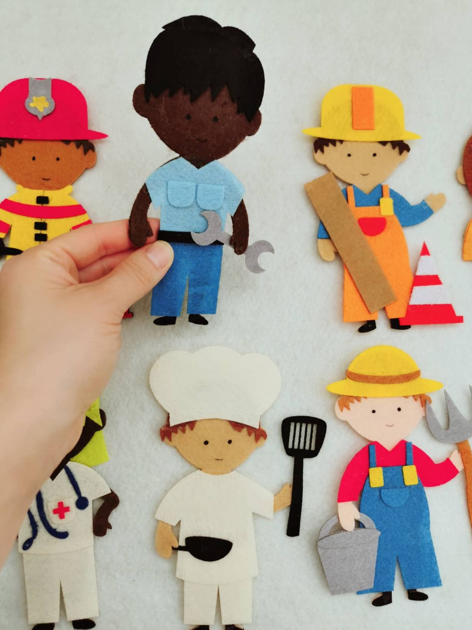 Community Helpers Felt Board/policeman/fireman/chef/nurse - Etsy