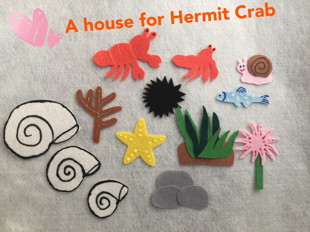 A House for Hermit Crab Flannel Felt Board Story/flannel Board ...