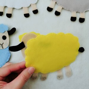Mary Had a Colorful Lamb Flannel Board Story/10 Little Sheep Felt Board ...