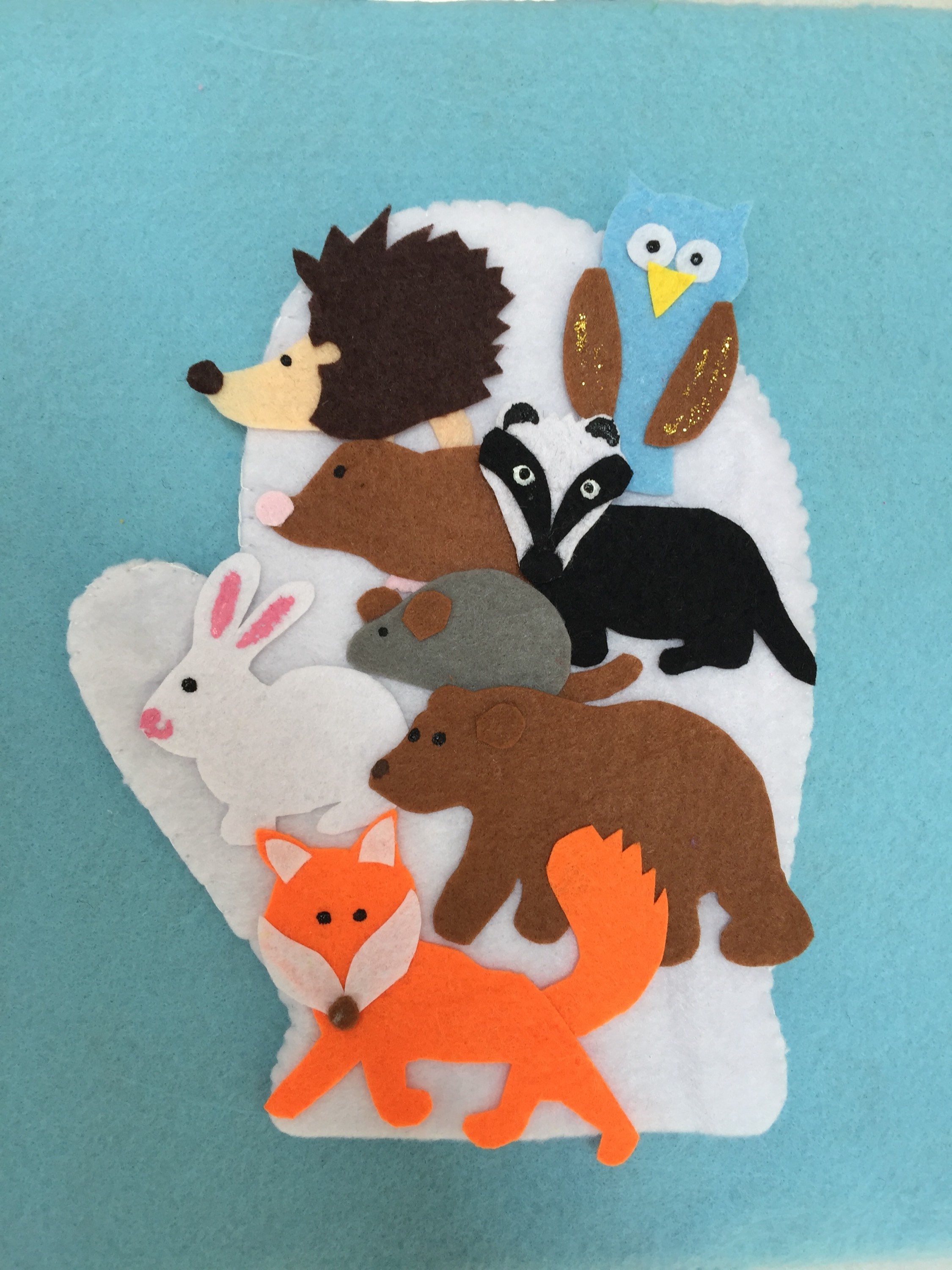 The Mitten Flannel Felt Story/preschool Flannel Board/nursery | Etsy Canada