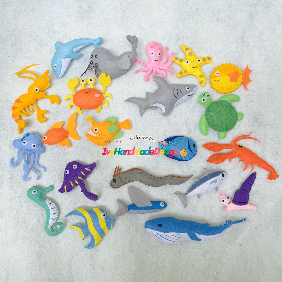 Felt Sea Animals/magnetic Fishing Game Quiet Ocean Play Mat/sensory Toy ...