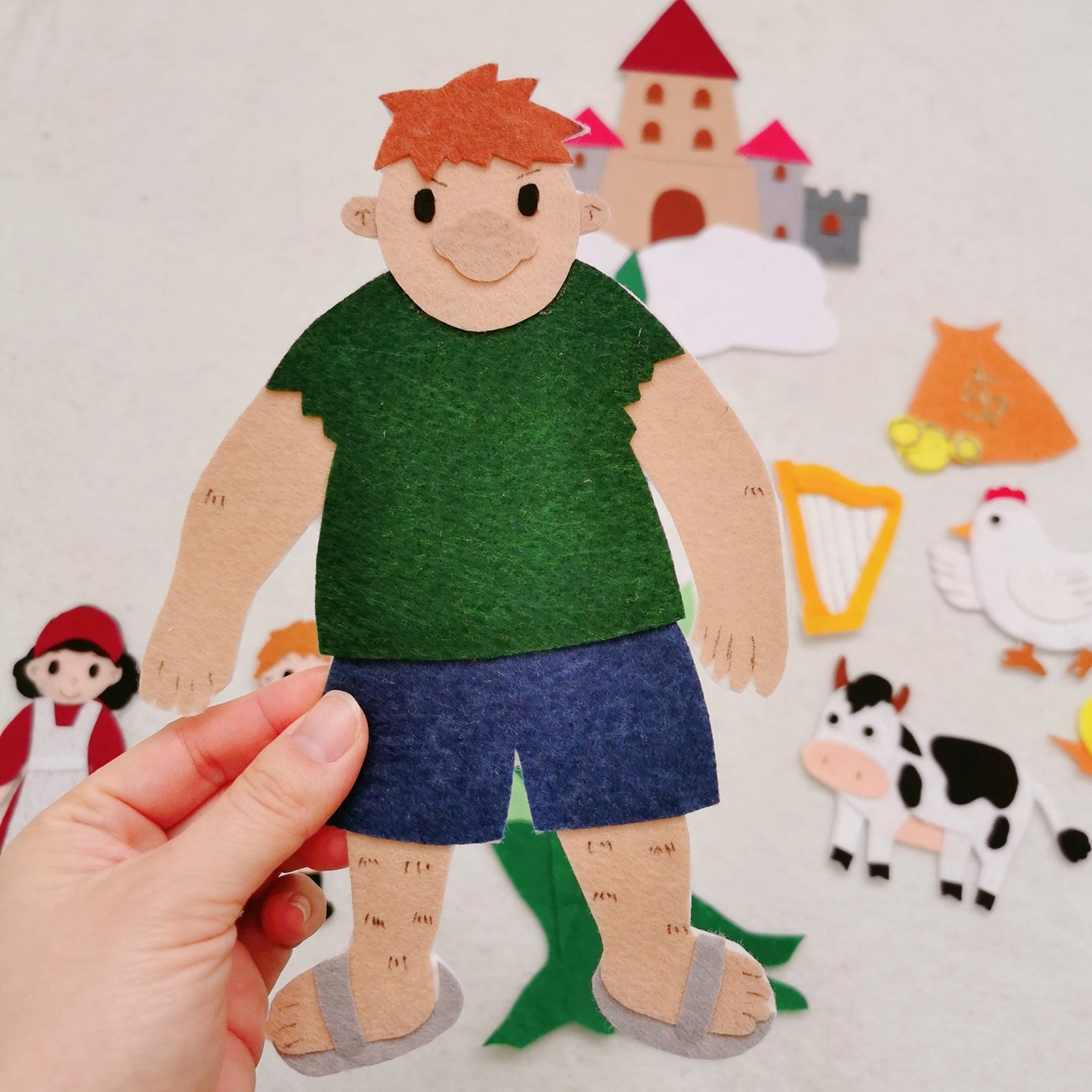 Jack and the Beanstalk Giant Felt Story/flannel Board/creative Play ...