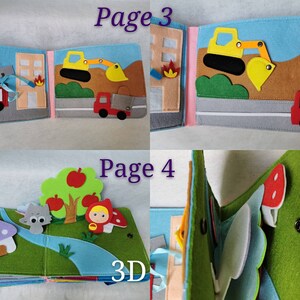 Felt Busy Book/quiet Book/educational Activity/preschool/toddler Play ...