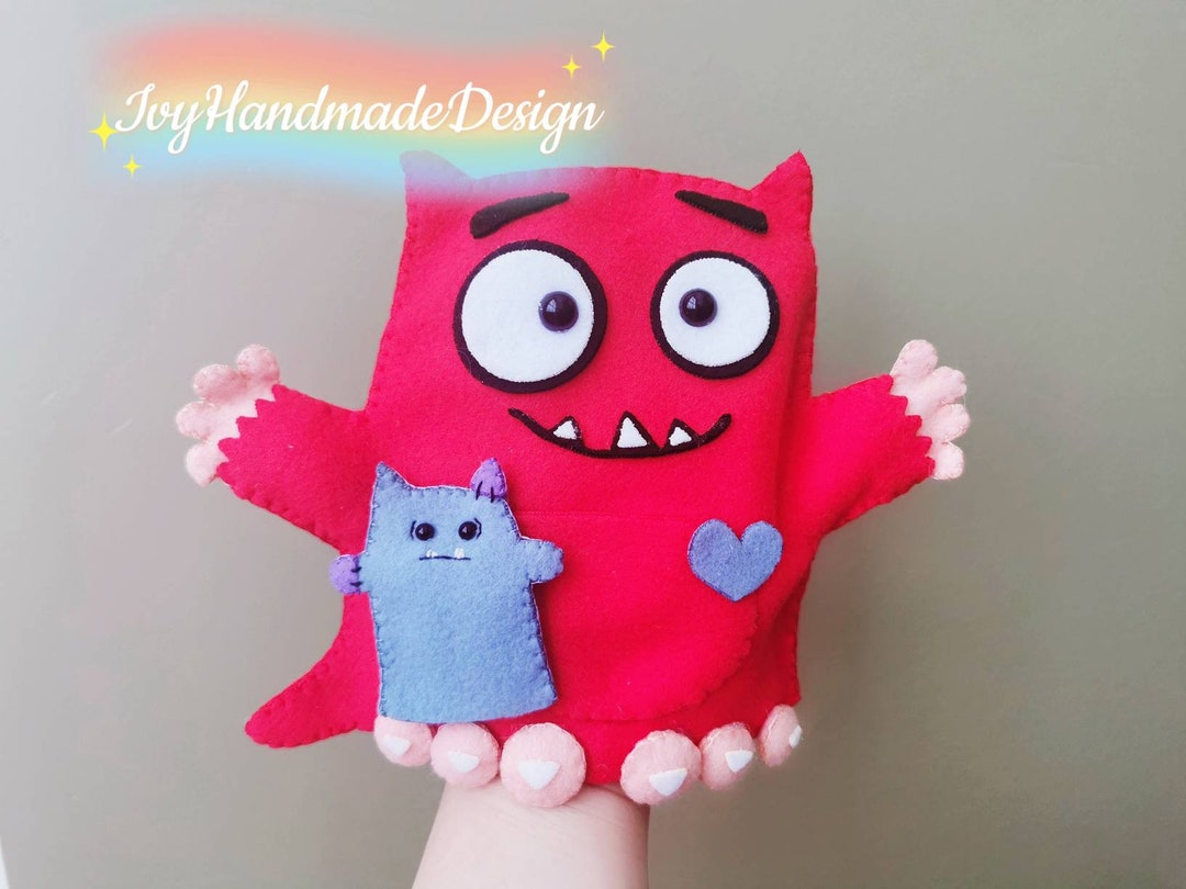 Love Monster Felt Hand Puppet/friend Finger Puppet Felt Toys/handmade ...