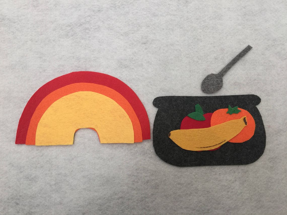 Rainbow Stew Felt Story/Rainbow Puzzle//Rainbow Colors Felt | Etsy