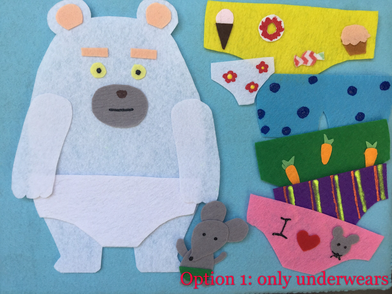 Polar Bear's Underwear Flannel Board Sets/felt | Etsy Canada