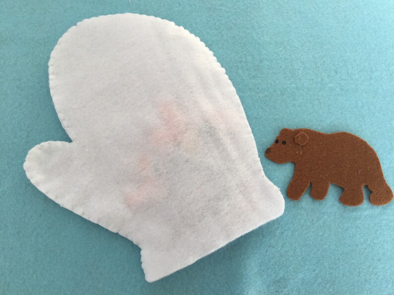 The Mitten Flannel Felt Story/preschool Flannel Board/nursery Rhyme ...