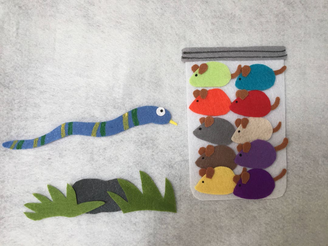 Mouse Count Felt Story Set/teaching Resource/flannel Board/felt Board ...