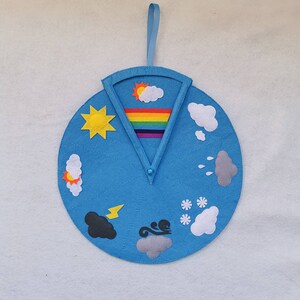 Weather Calendar/montessori Weather Wheel Game/weather Chart Felt Board ...