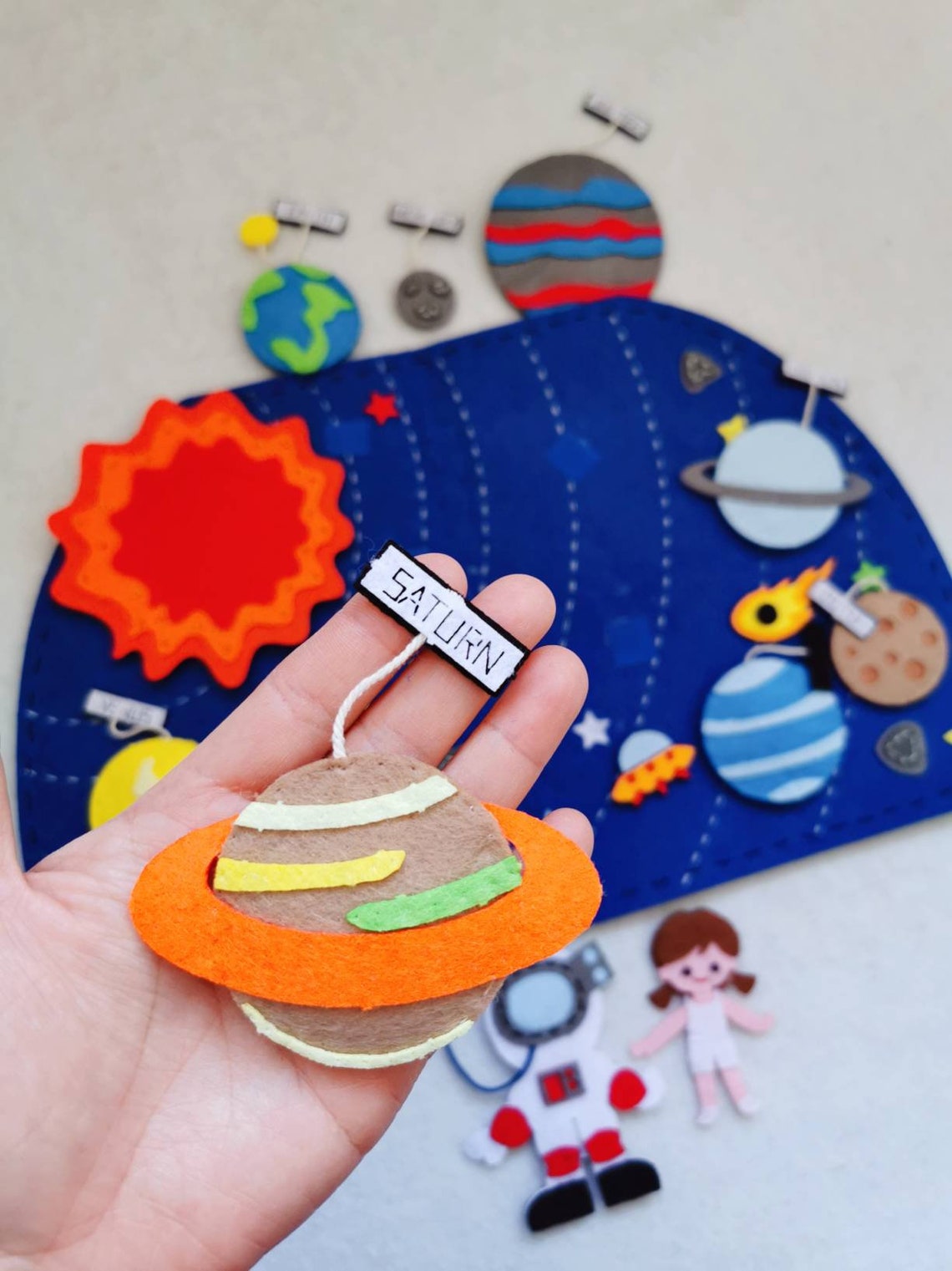 Planets Solar System Felt Book/my Space Book/outer | Etsy Canada