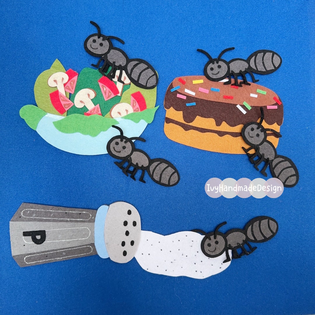 Five Hungry Ants Felt Set/the Ants Go Marching/teacher Resource/felt ...