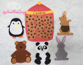 Who Stole the Cookie From the Cookie Jar Felt Set //felt Board Story ...