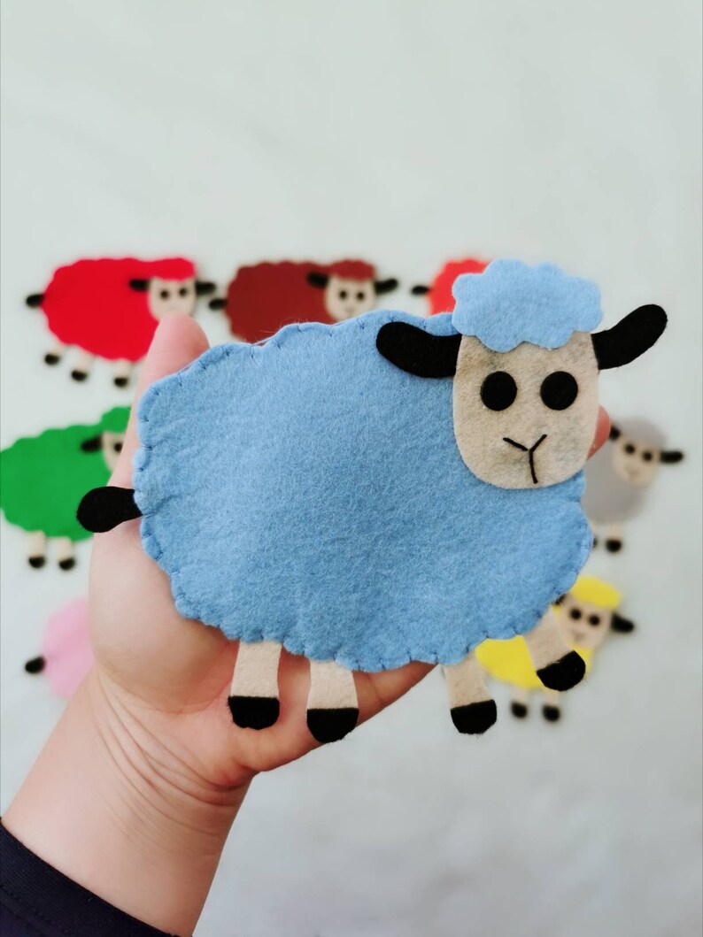 Mary Had a Colorful Lamb Flannel Board Story/10 Little Sheep - Etsy