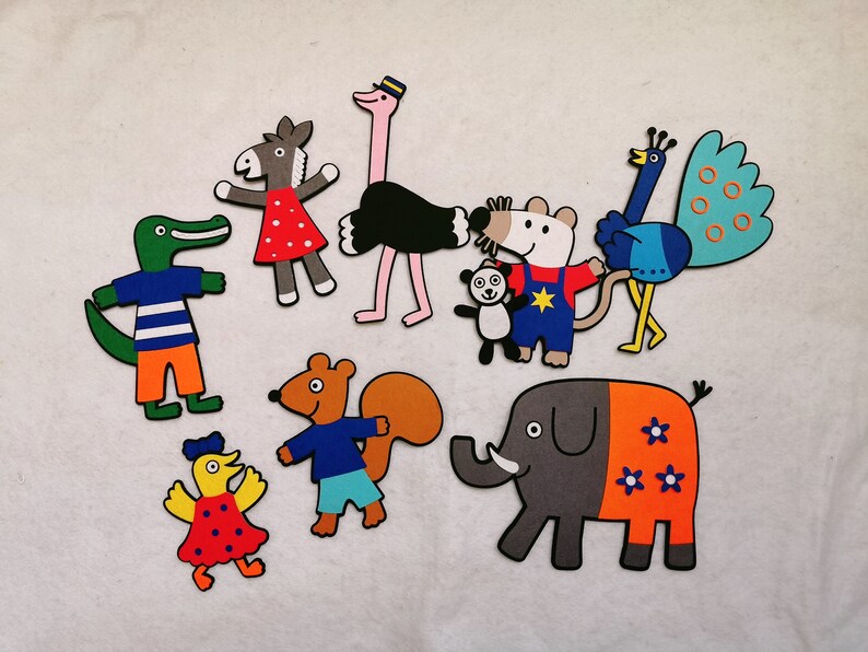 Maisy Mouse Friends Laser Cut Felt Story/flannel Board/preschool ...