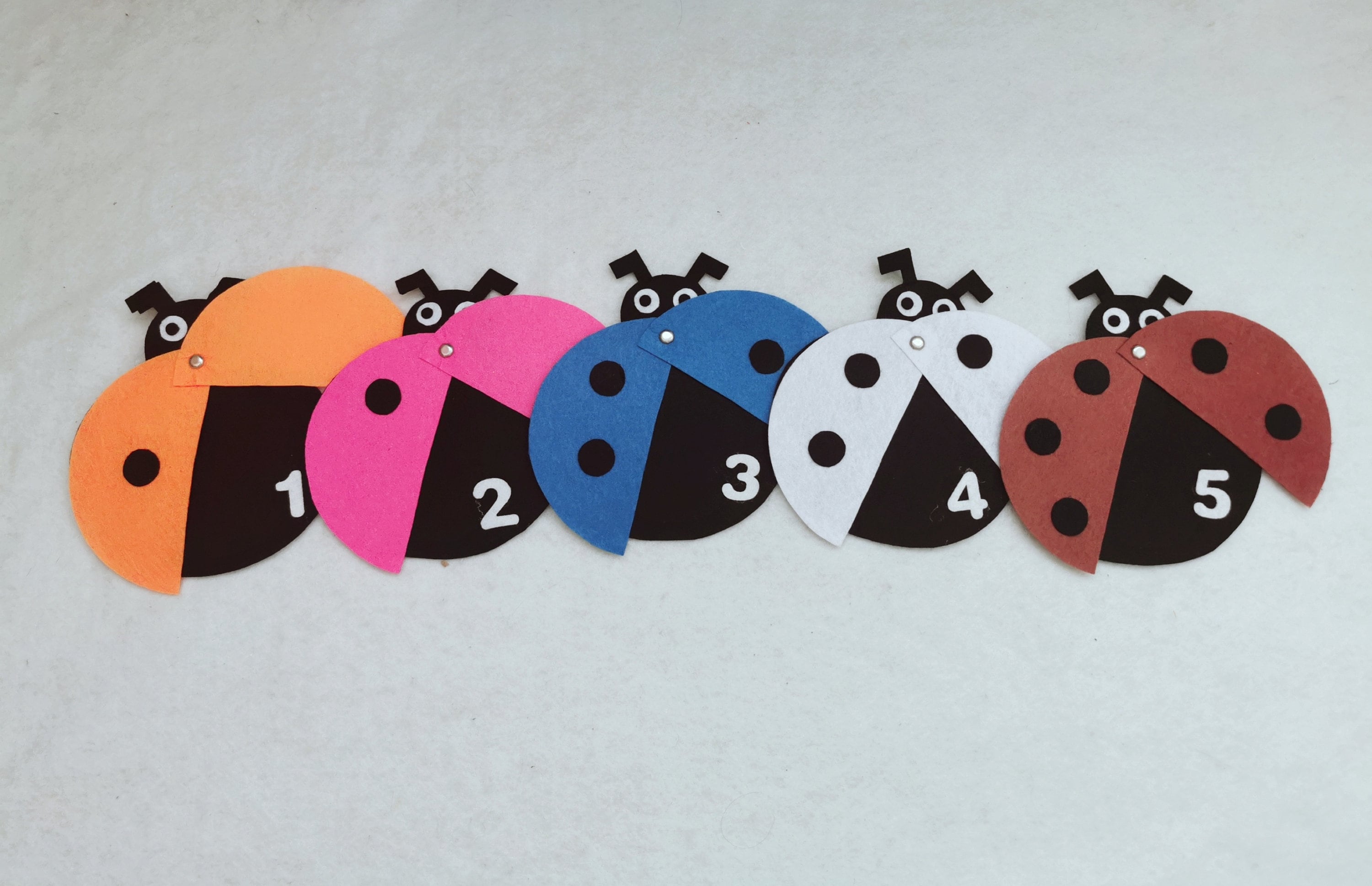 10 Ladybugs Felt Set Moveable Wings/numbers 1-10/math Spring - Etsy