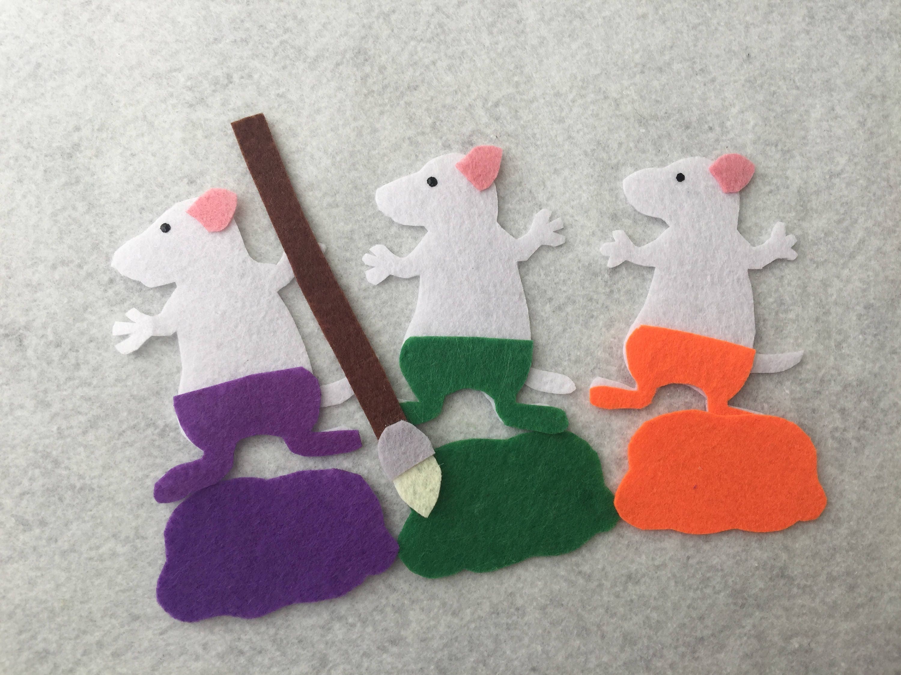 Mouse Paint Felt Board Story Set/Flannel | Etsy