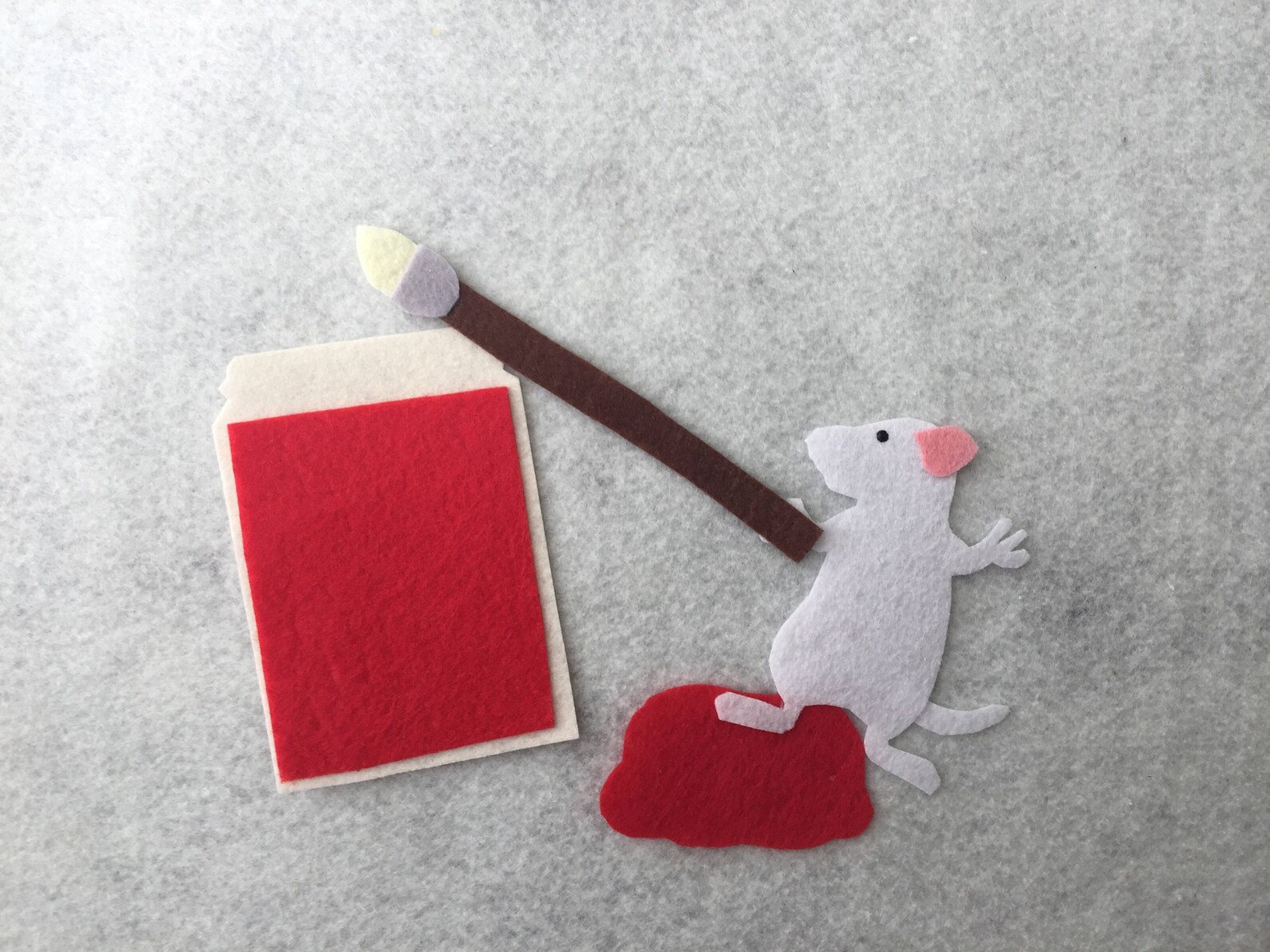 Mouse Paint Felt Board Story Set/flannel Board/preschool/creative Play ...