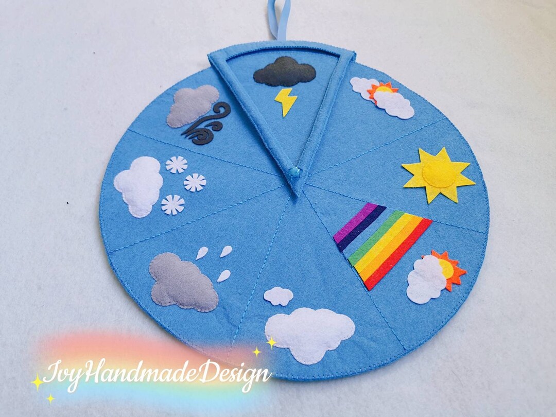 Weather Calendar/montessori Weather Wheel Game/weather Chart Felt Board ...